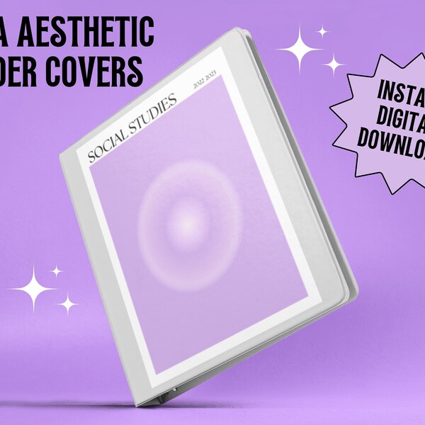 Aesthetic Binder Covers Printable - Etsy