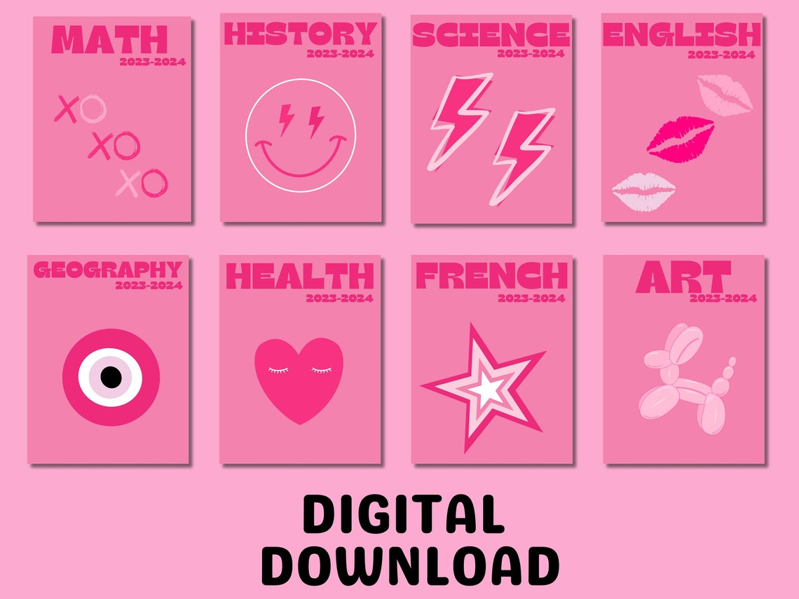 Binder Covers Preppy, Custom, Printable, Aesthetic Binder Covers ...