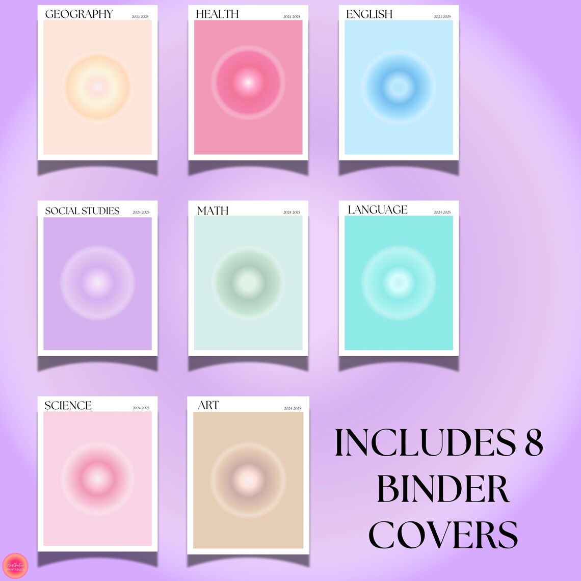 Aura Aesthetic Binder Covers, Printable Binder Covers, Aesthetic ...