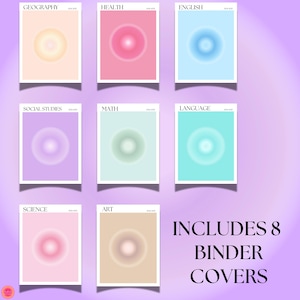Aura Aesthetic Binder Covers, Printable Binder Covers, Aesthetic ...