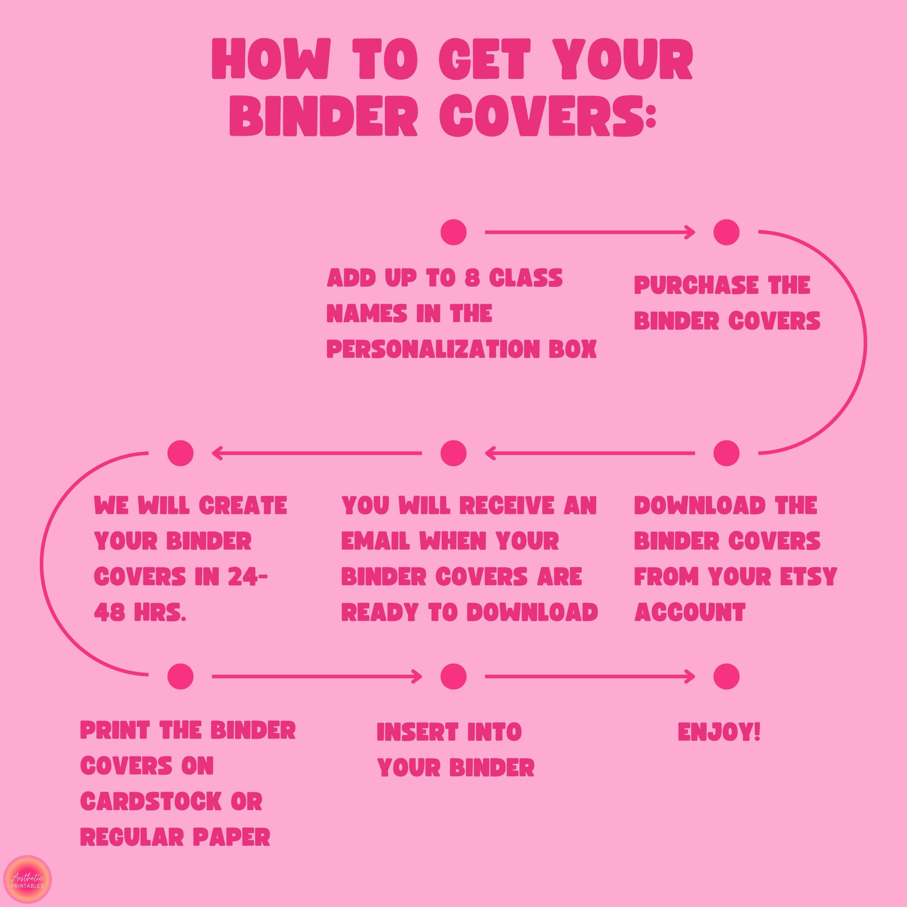 Preppy Binder Covers, Custom, Printable, Aesthetic Binder Covers ...