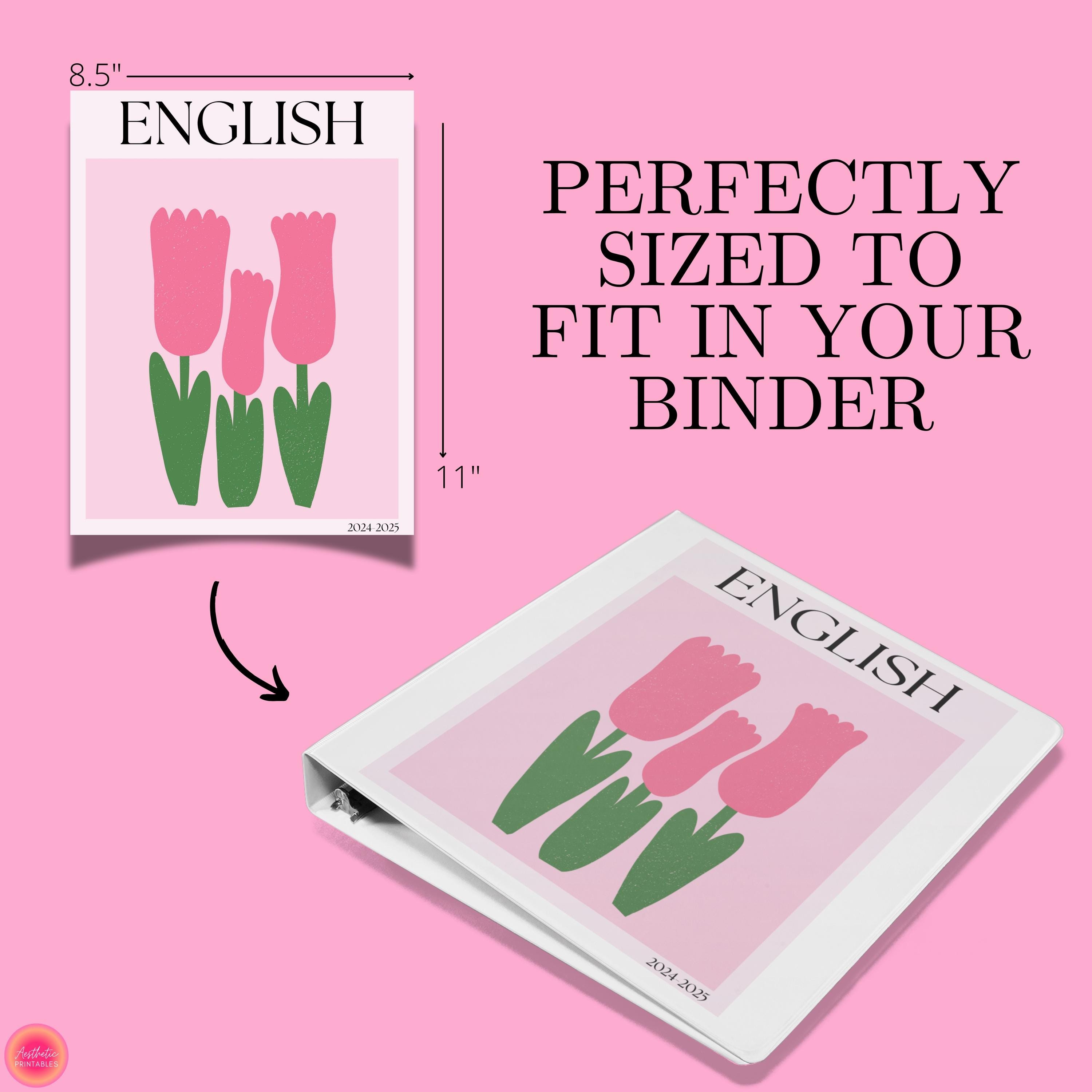 Printable Binder Covers, Floral, Minimalist, Aesthetic Binder Covers ...
