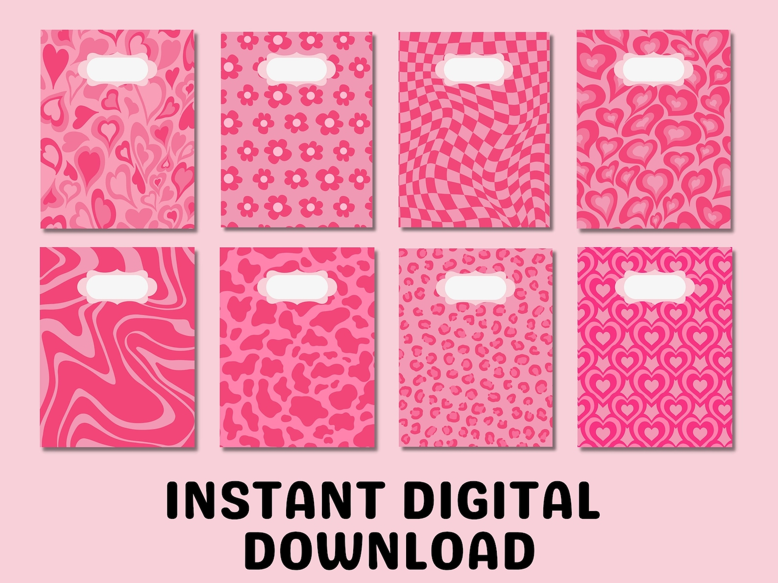 Preppy Binder Covers Printable, Aesthetic Binder Covers, Digital ...