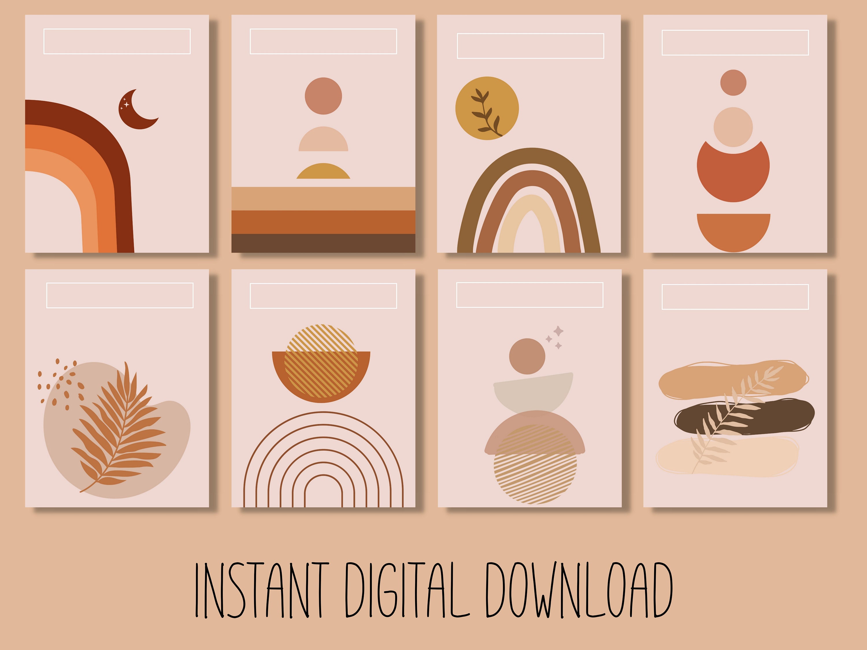 Binder Covers Boho, Aesthetic Binder Covers, Printable, Binder Cover ...