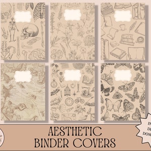 Aesthetic Binder Covers, Vintage, Dark Academia Binder, Binder Cover ...