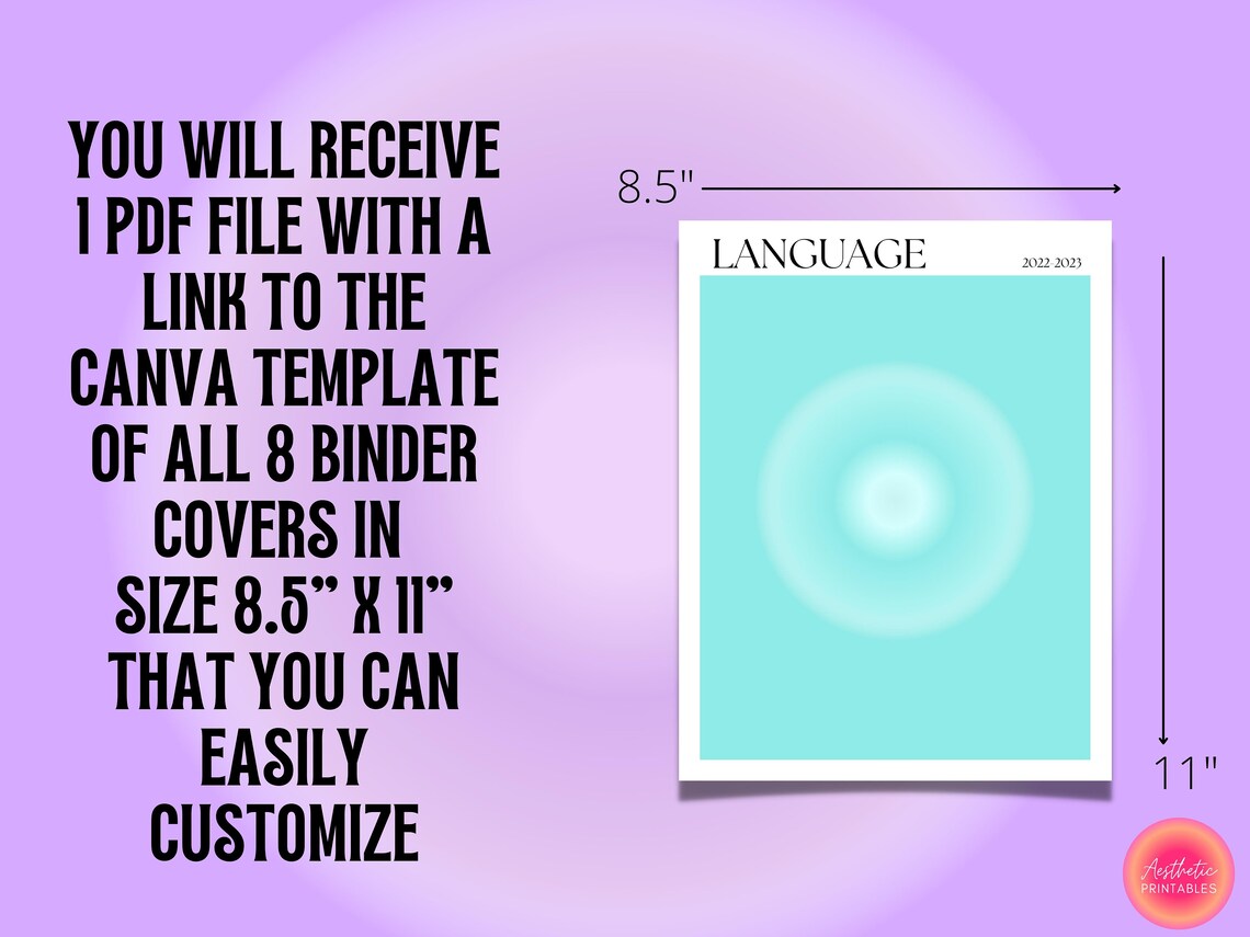 Aura Aesthetic Binder Covers, Printable Binder Covers, Aesthetic ...