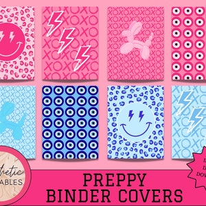 Preppy Binder Covers Printable, Aesthetic Binder Covers, Binder Cover ...
