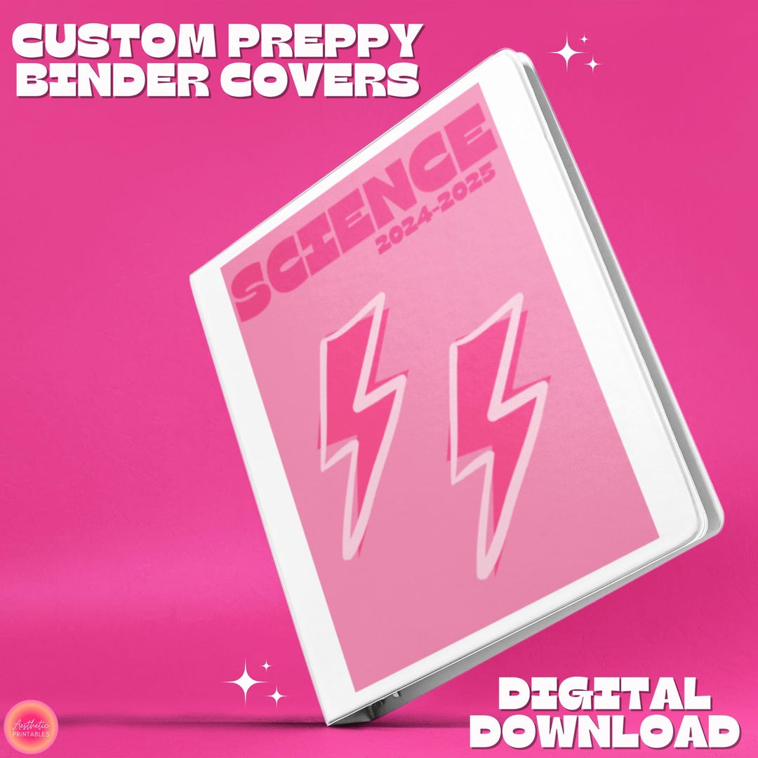 Binder Covers Preppy, Custom, Printable, Aesthetic Binder Covers ...