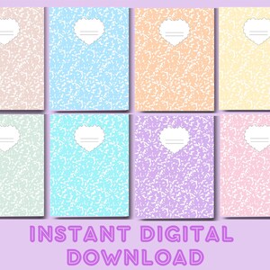 Kpop Binder Covers, Pastel Binder Covers, Printable Binder Cover ...