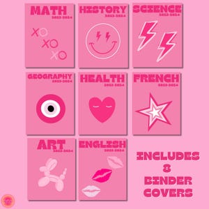 Binder Covers Preppy, Custom, Printable, Aesthetic Binder Covers ...