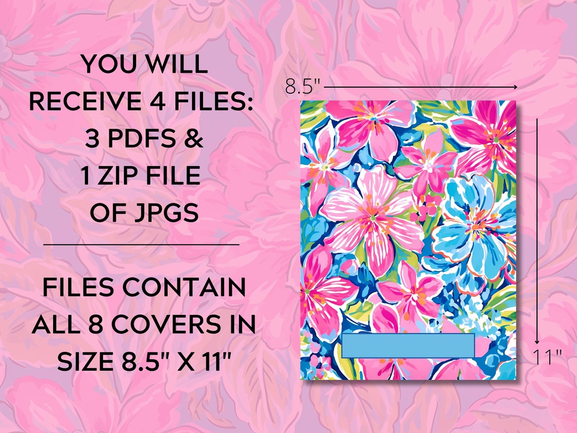 Preppy Binder Covers, Printable, Aesthetic Binder Covers, Binder Covers ...