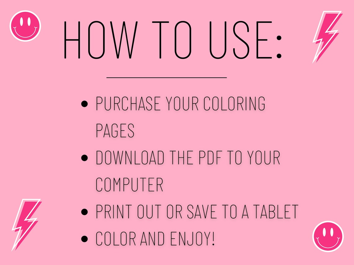 Preppy Coloring Pages, Aesthetic Coloring Pages Printable, Easy, PDF ...