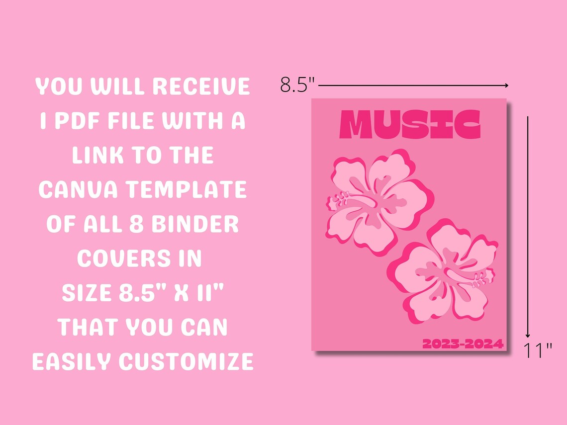 Preppy Binder Covers, Editable, Printable, Aesthetic Binder Covers ...