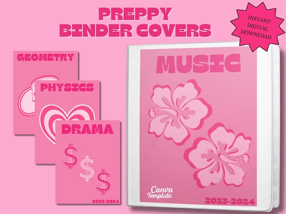 Preppy Binder Covers