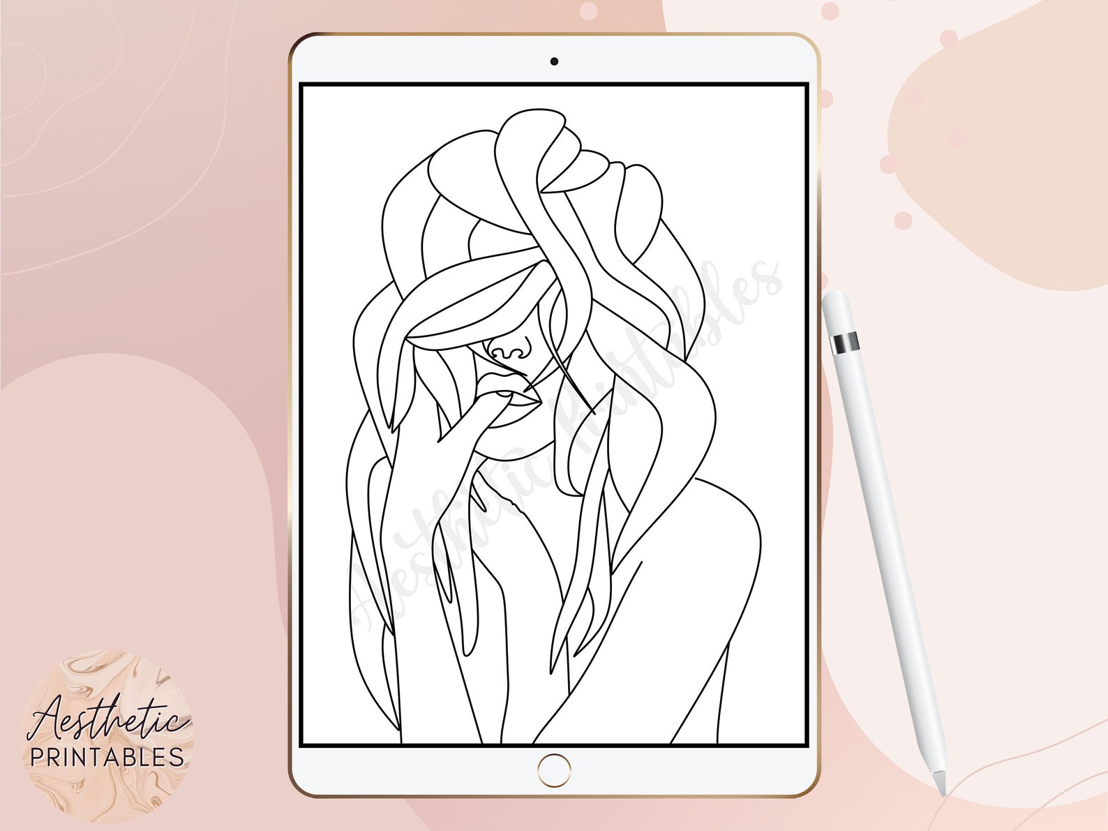 Aesthetic Coloring Book, PDF Coloring Book, Minimalist Coloring Book ...