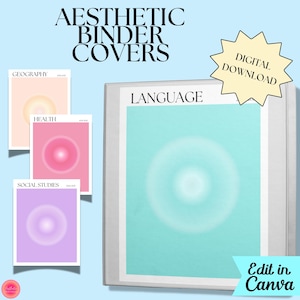 Printable Binder Covers, Aesthetic, Editable, Binder Cover Page, Binder ...