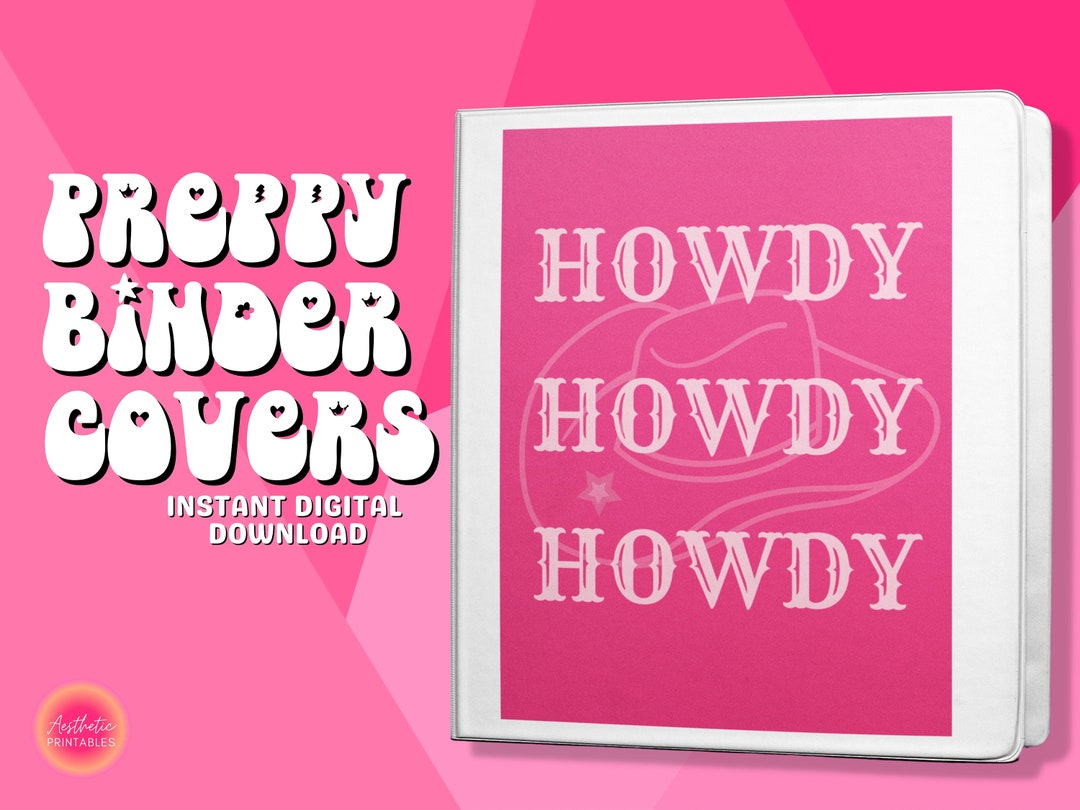 Preppy Printable Binder Covers