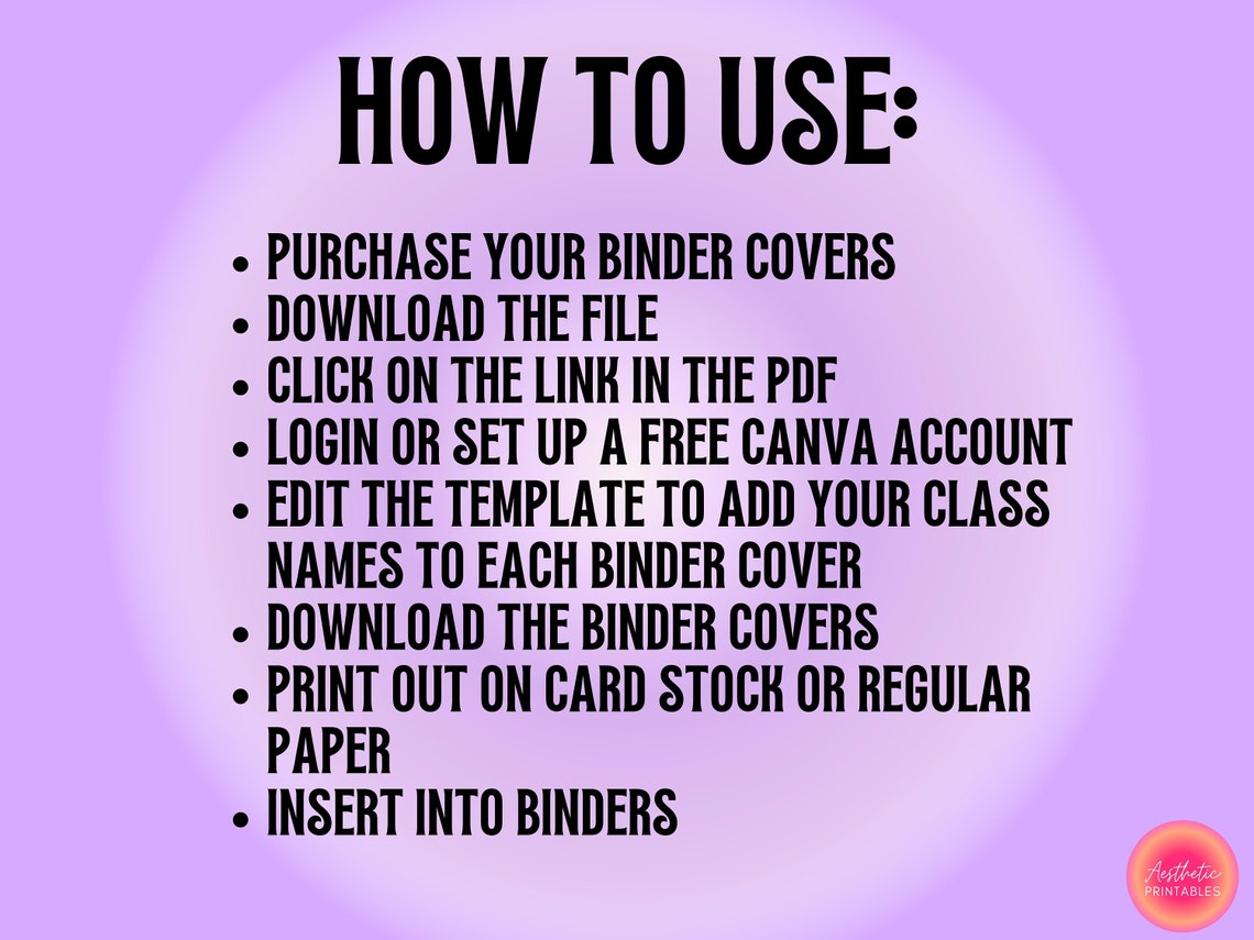 Aura Aesthetic Binder Covers, Printable Binder Covers, Aesthetic ...