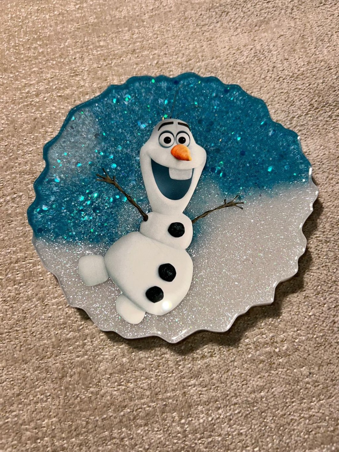 Adorable Olaf Frozen Resin Candle Holder Coaster - Perfect Disney ...