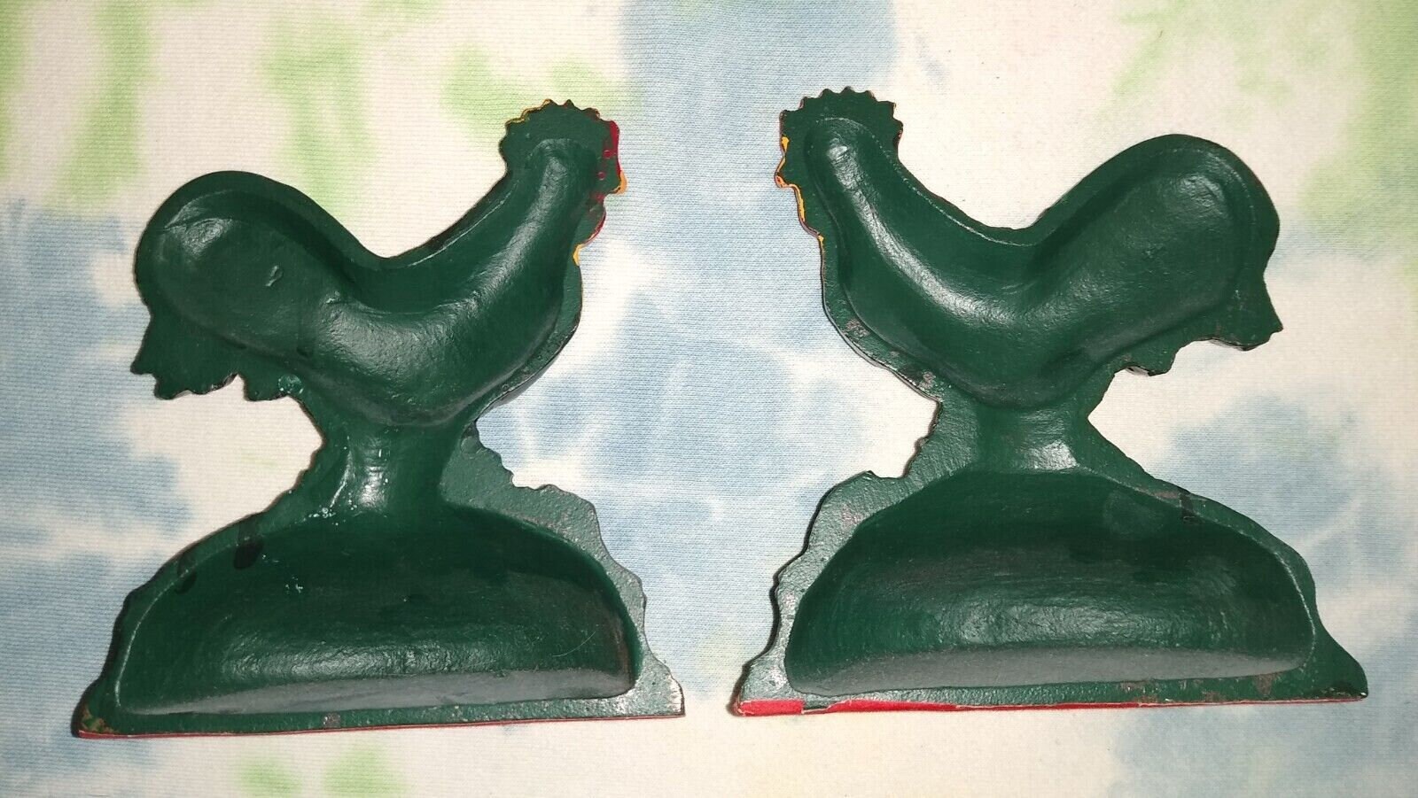 Vintageheavy Cast Iron Rooster Bookends or Door - Etsy