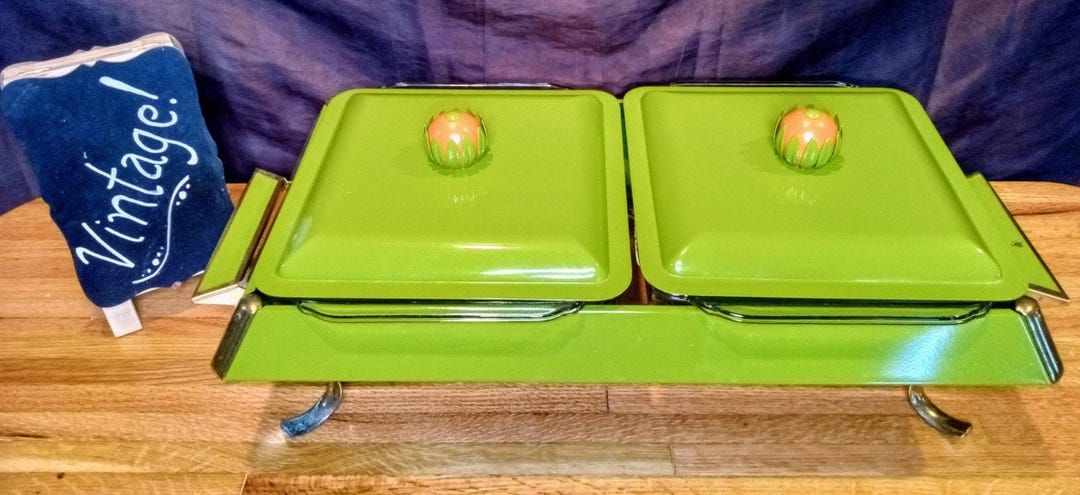 Mcm~rare~bob Richter Lotus Dual Chafing Serving Buffet~fire King ...