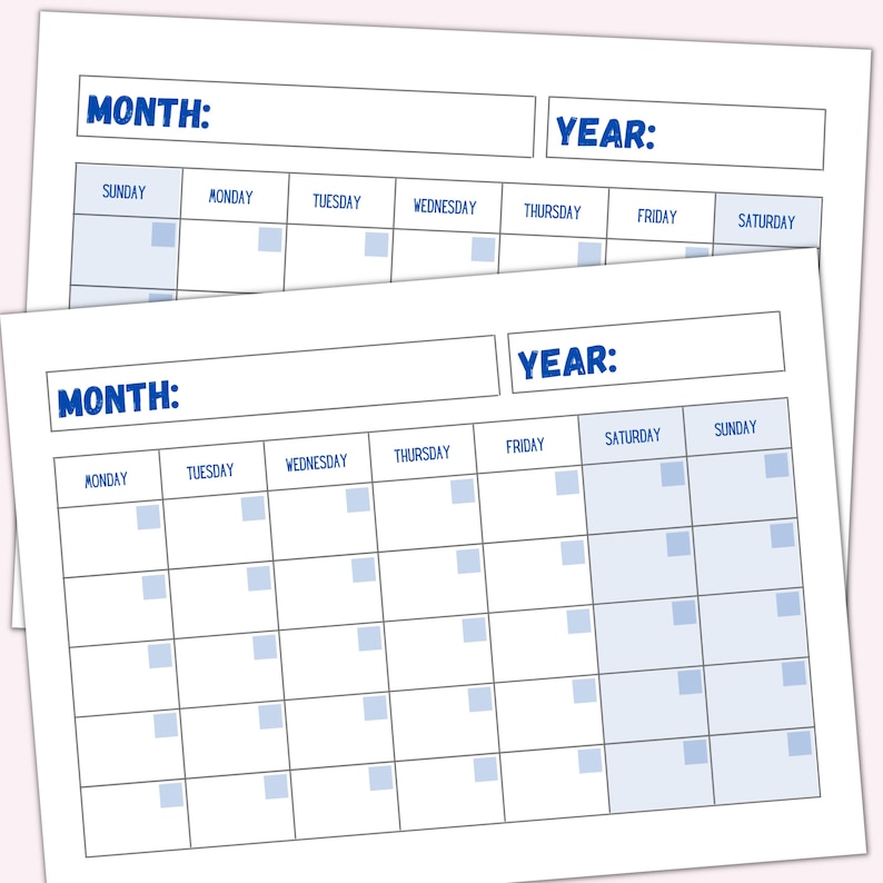 Printable Perpetual Calendar Printable Calendar Blank Calendar Template ...