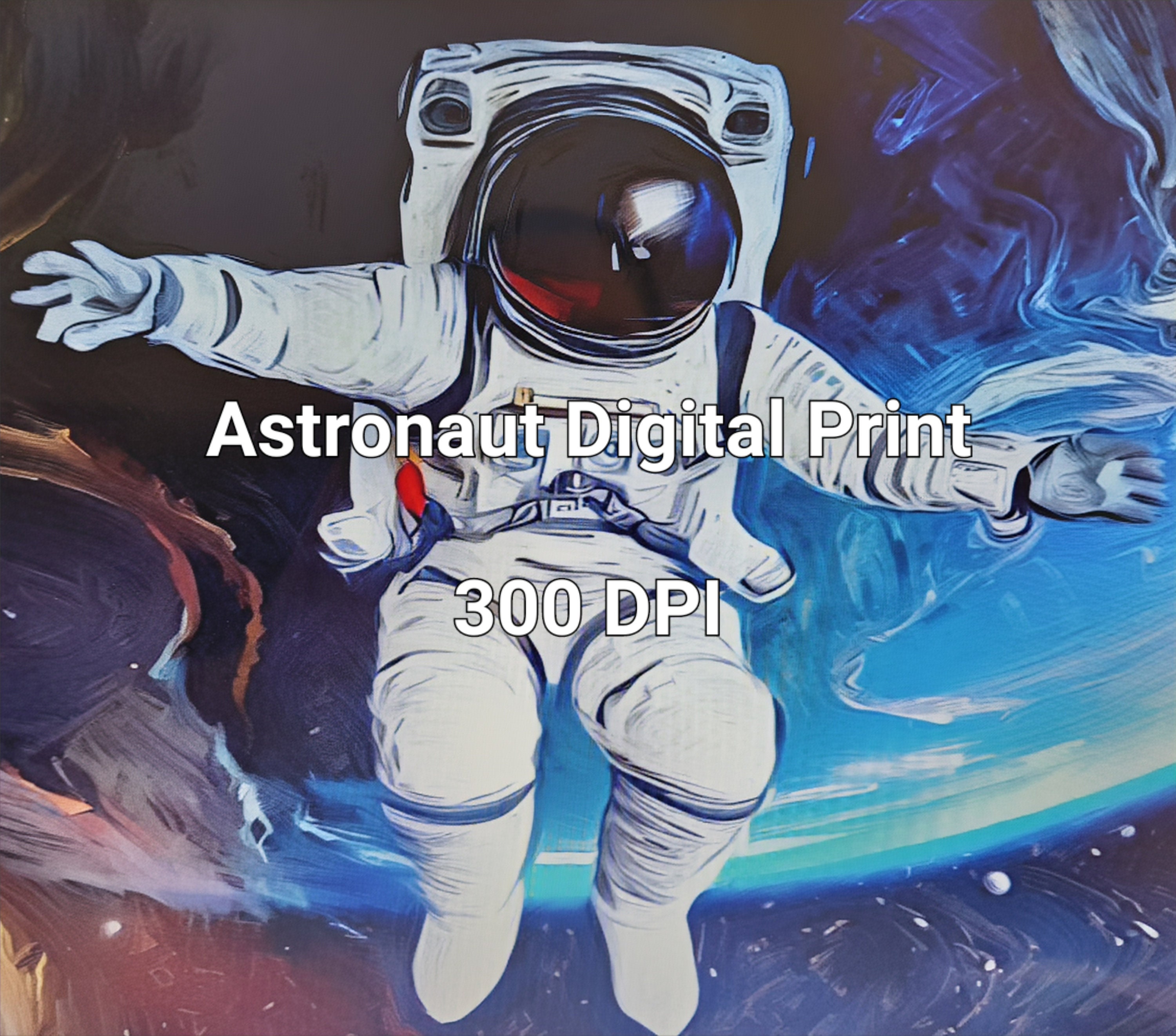 Astronaut Floating in Space Digital Art - Etsy