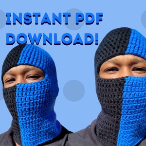Half & Half Crochet Ski Mask Pattern | Balaclava PDF | Beginner ...