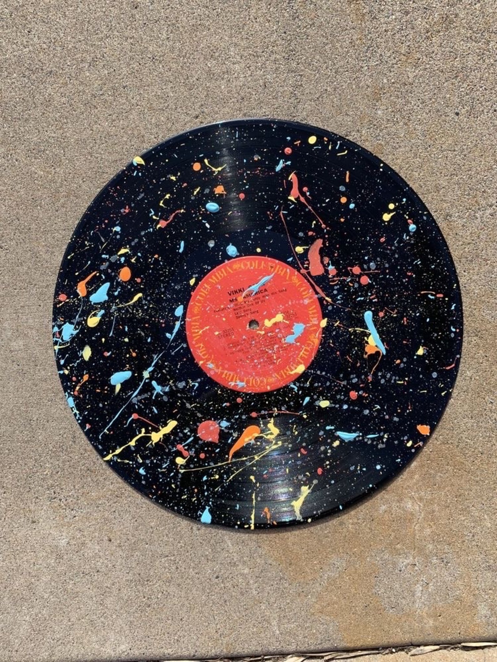 Paint Splatters Hand Painted Vinyl Record or Clear Cd 4.75 Diameter for ...