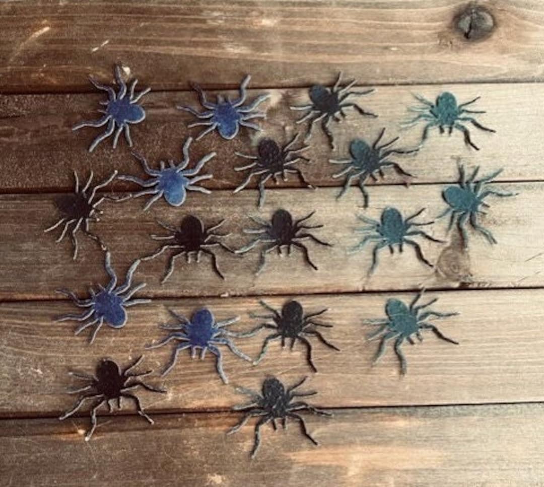 Edible Halloween Black Spider Wafer Cupcake Topper Set of 18 - Etsy