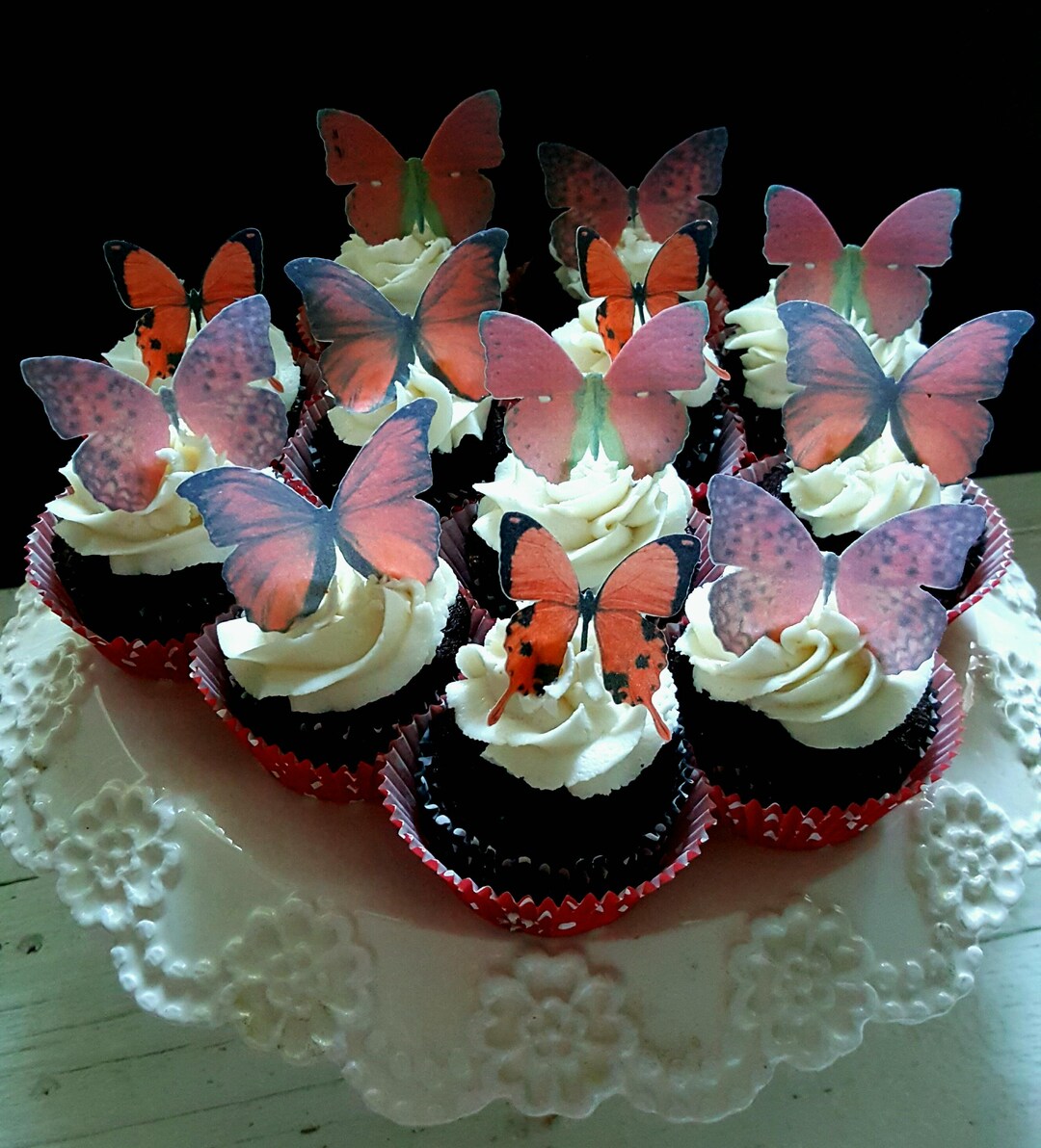 Edible Royal Red Cake / Cupcake Toppers Set of 12 - Etsy