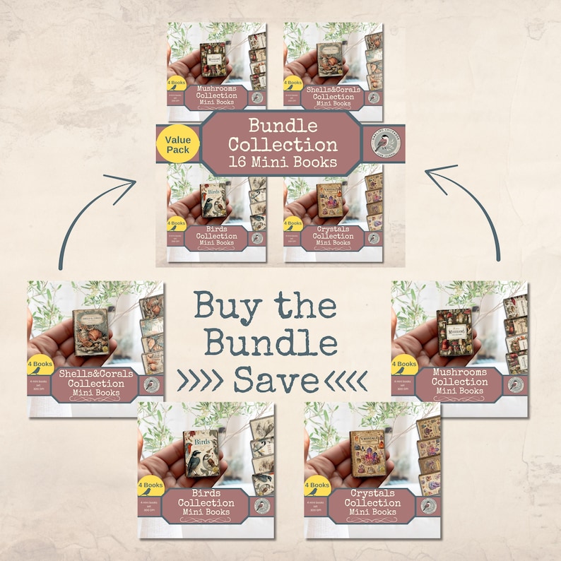 Crystals Collection 4 Printable Mini Books | Printable Nature Mini ...