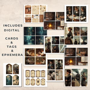 Lady Detective Junk Journal Bundle | Detective Diaries Ephemera | Crime ...