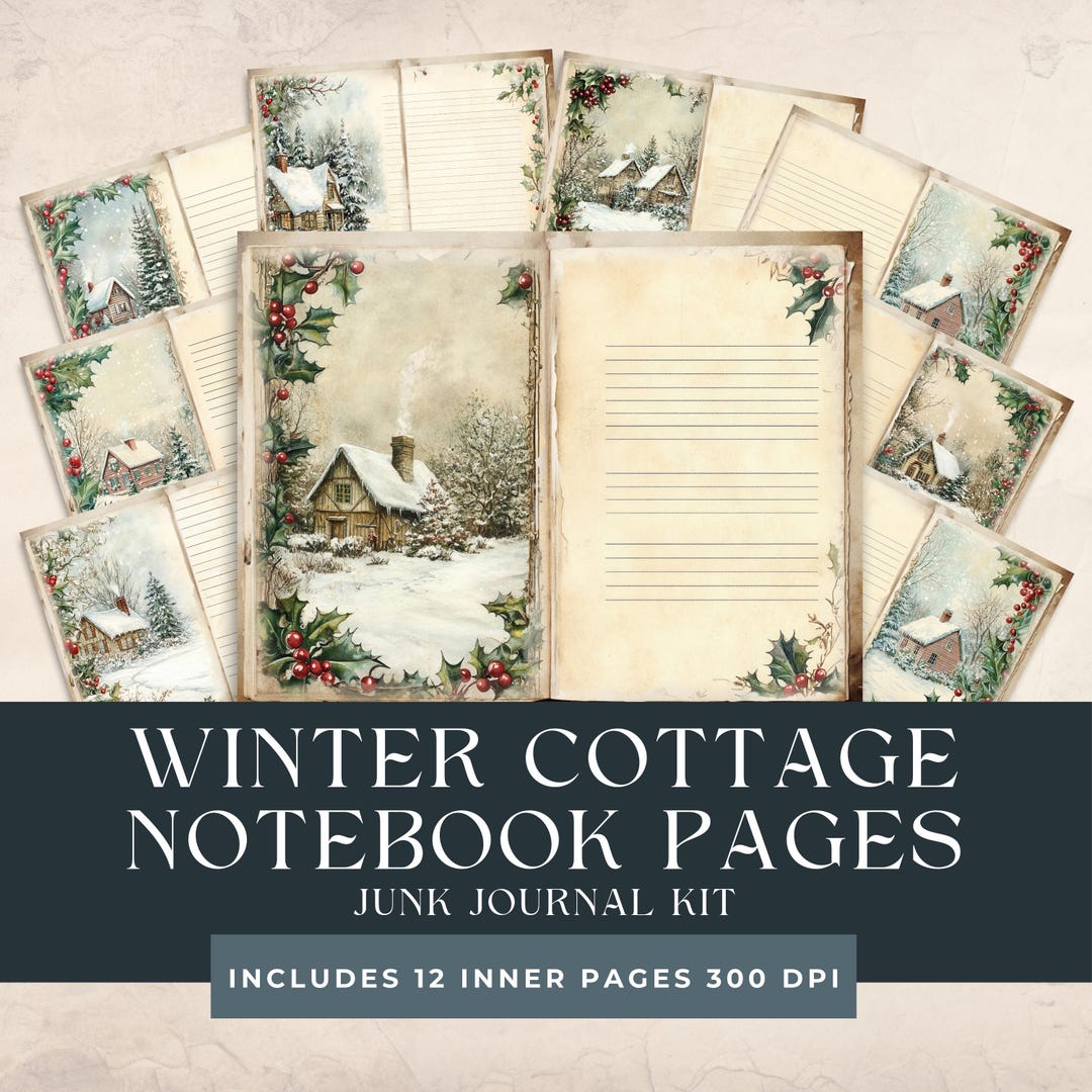 Winter Cottage Junk Journal | Cozy Winter Scrapbooking | Vintage Winter ...