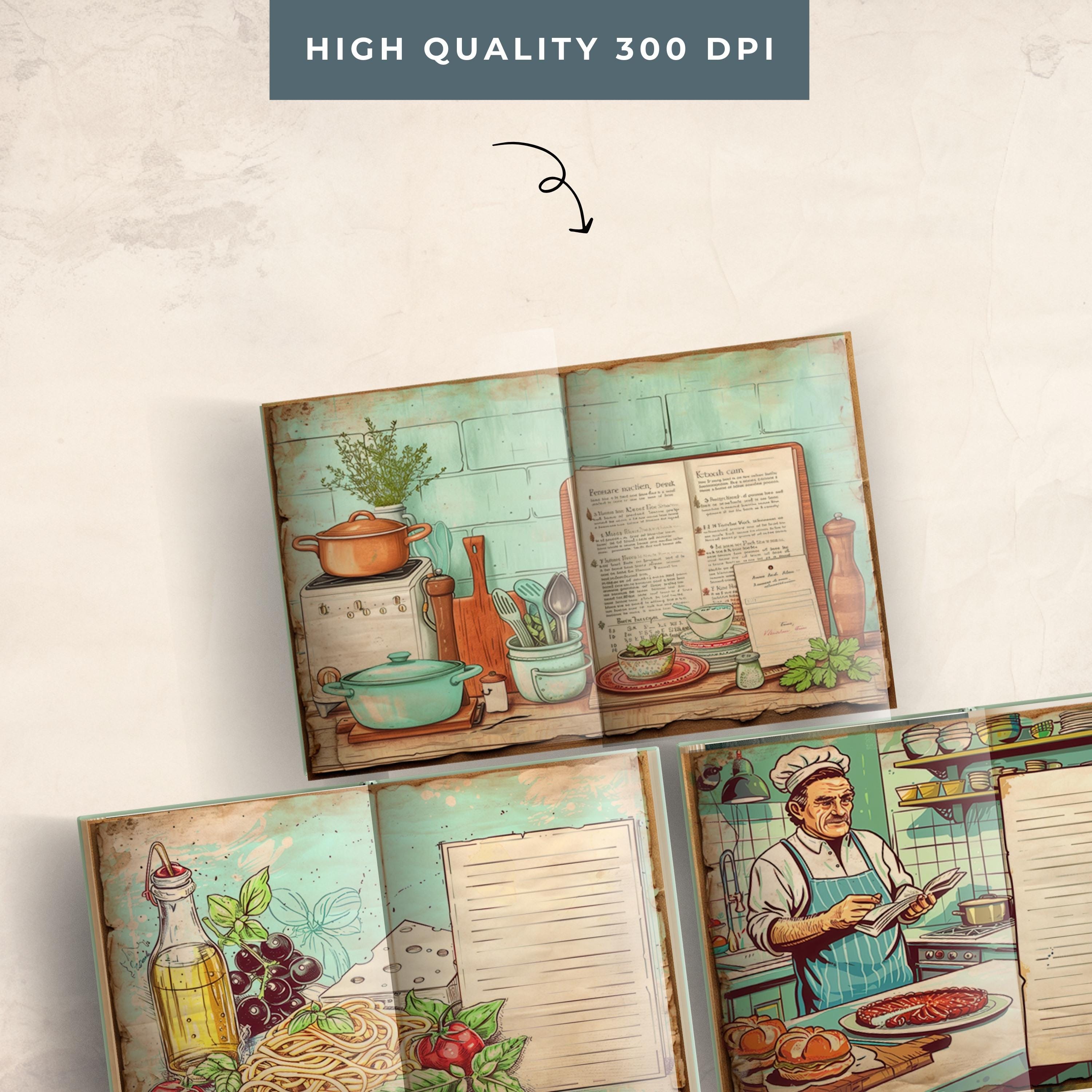 Vintage Recipes Mini Books – Set of 4 | Miniature Printable Recipe ...