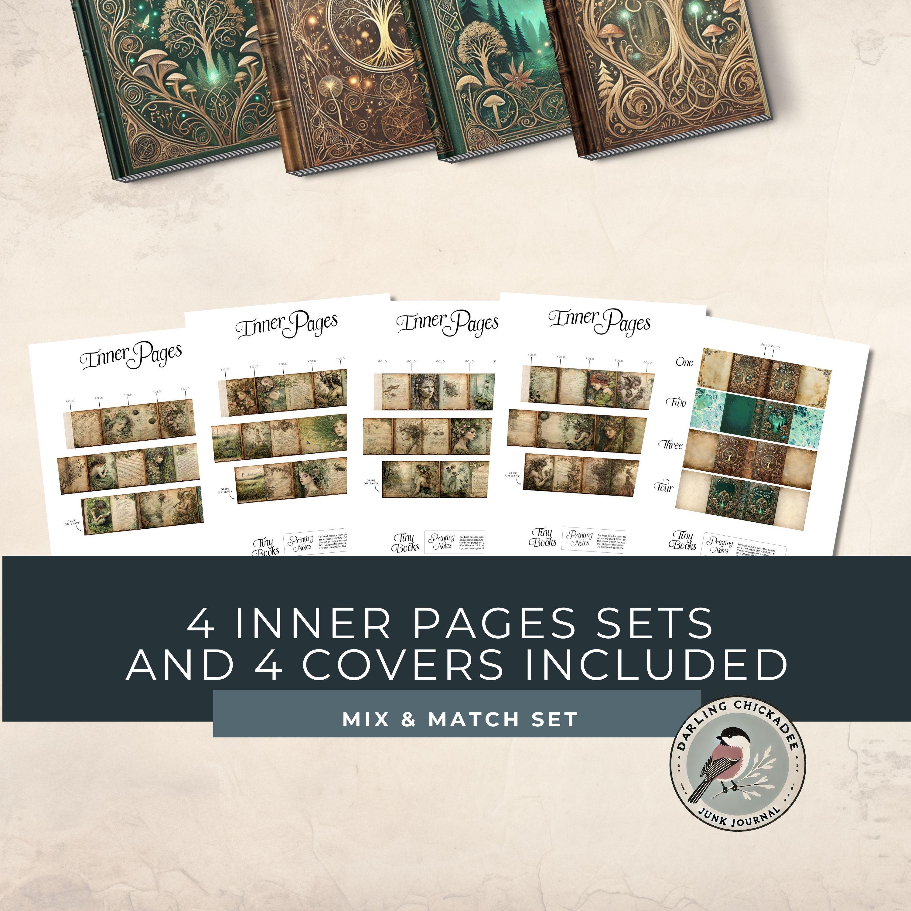 Elven Forest Mini Books Printable Kit | Vintage Mini Books for Junk ...