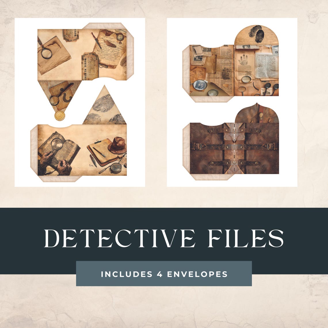 Detective Junk Journal Tags | Digital Download | Mystery Case File ...