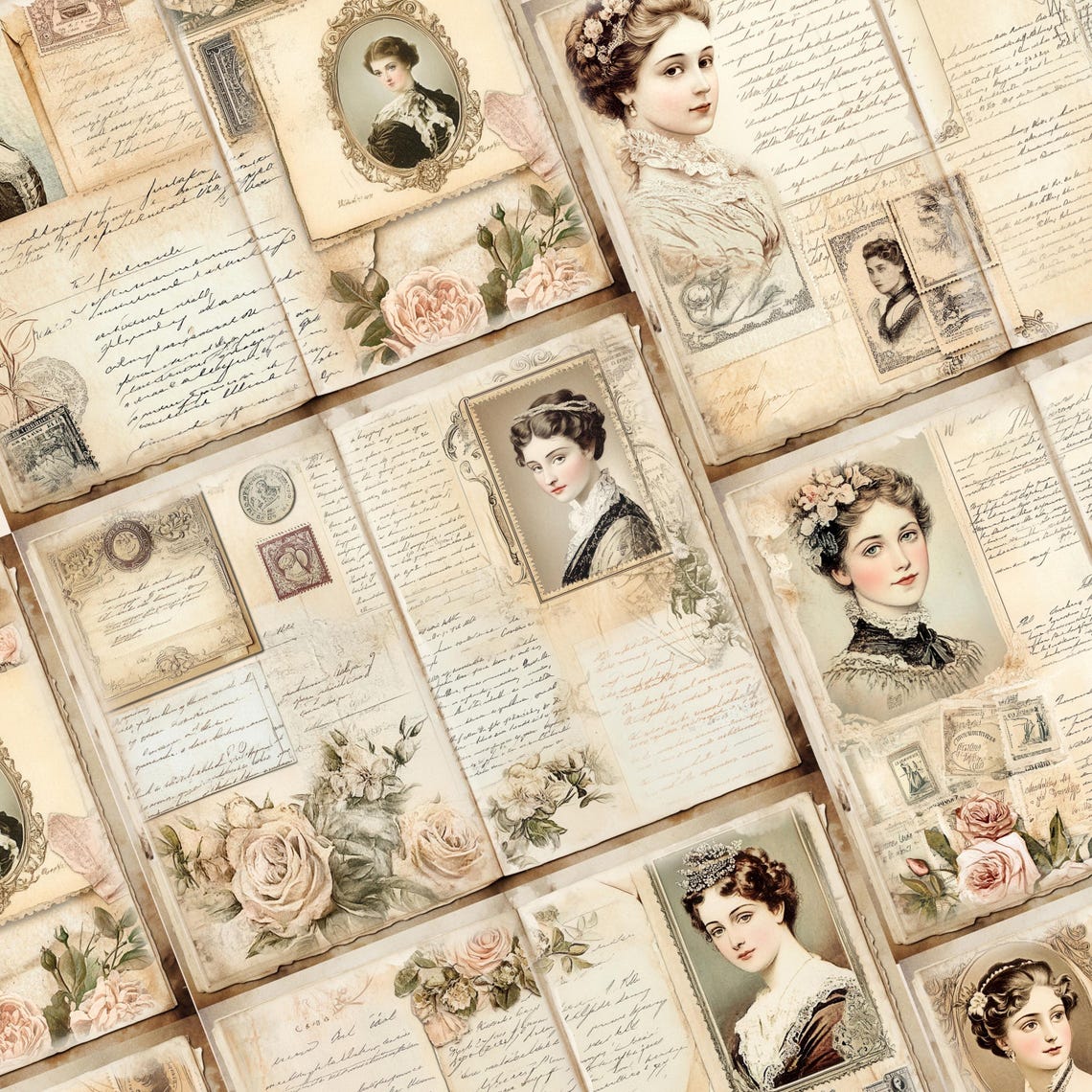 Victorian Romantic Diary Junk Journal | Regency Romance Printable ...