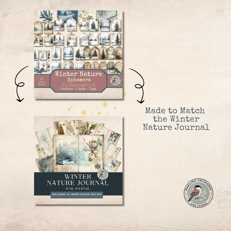 Winter Nature Journal Kit | Printable Junk Journal for Winter ...