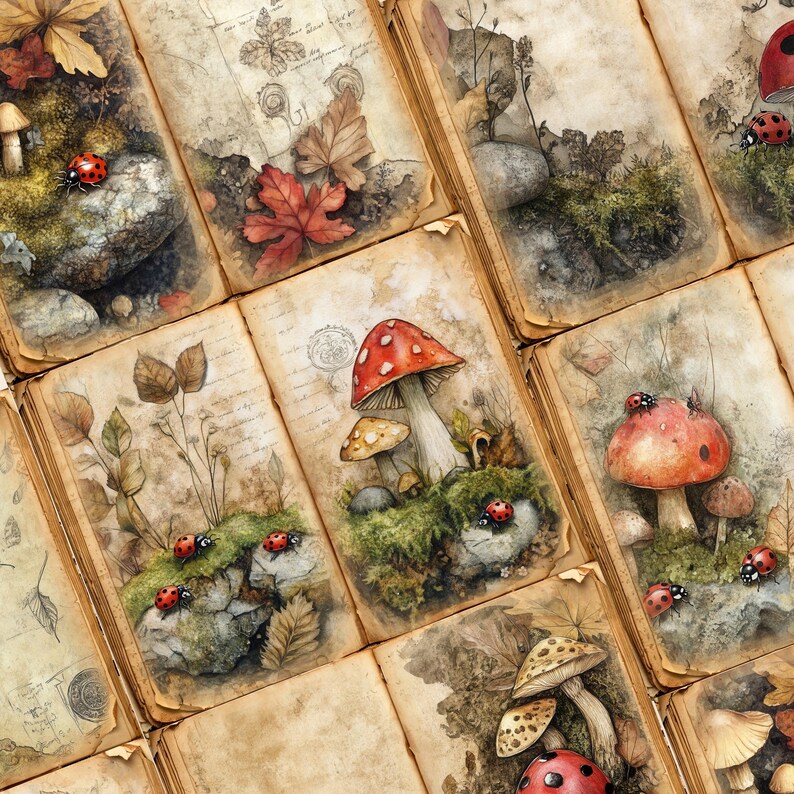 Woodland Ladybug Journal Pages | Printable Field Notes & Mushrooms ...