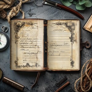 Victorian Registry Junk Journal Kit | Vintage Ledger Printable Ephemera ...