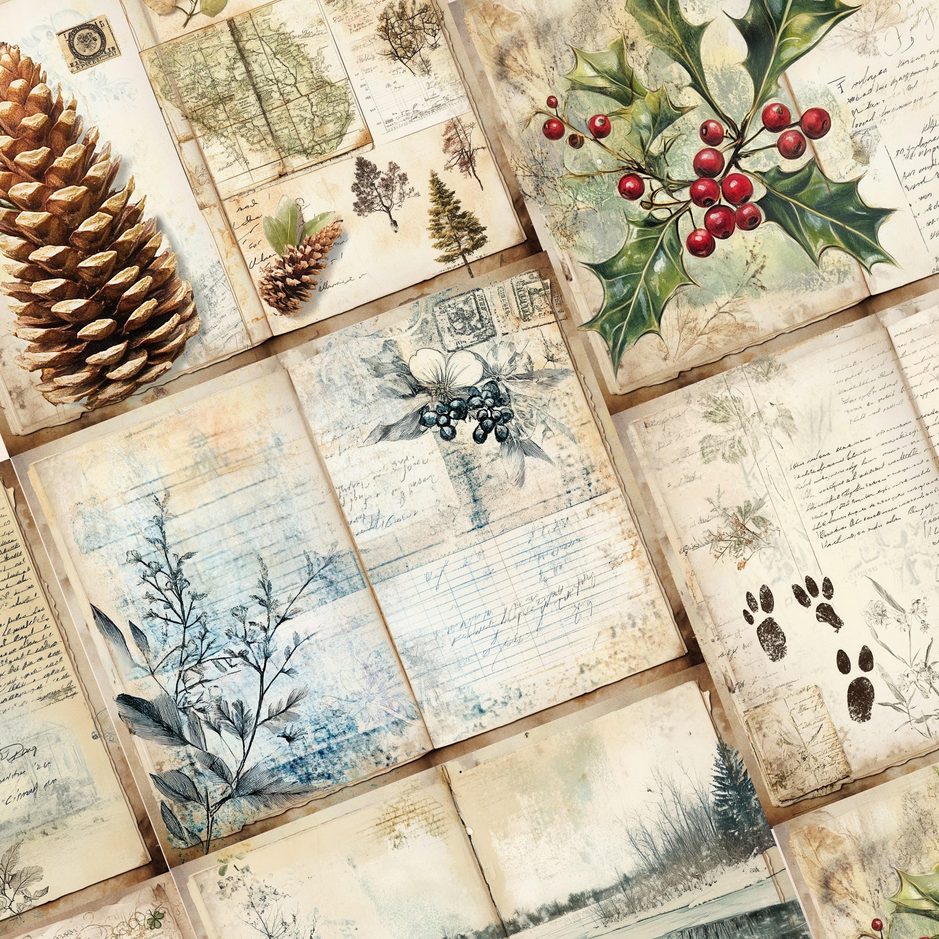 Winter Nature Journal Kit | Printable Junk Journal for Winter ...