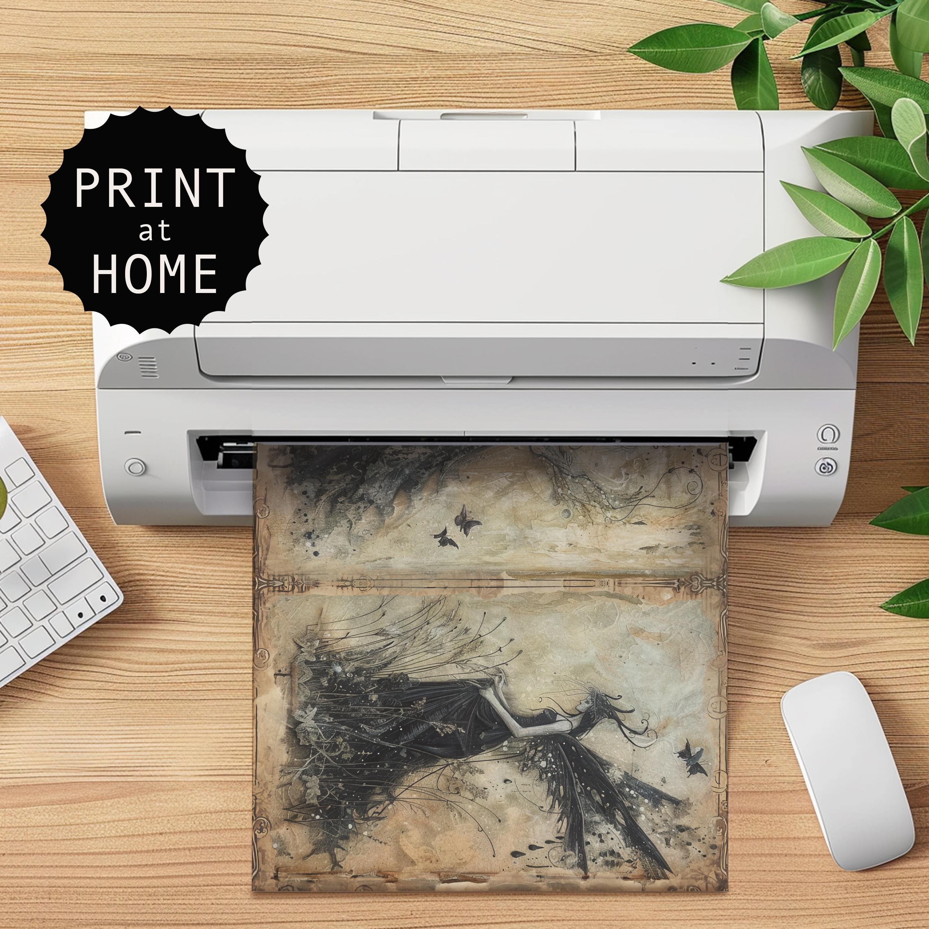 Gothic Fairy Printable Paper | Fairy Scrapbook | Dark Fairy | Fantasy ...