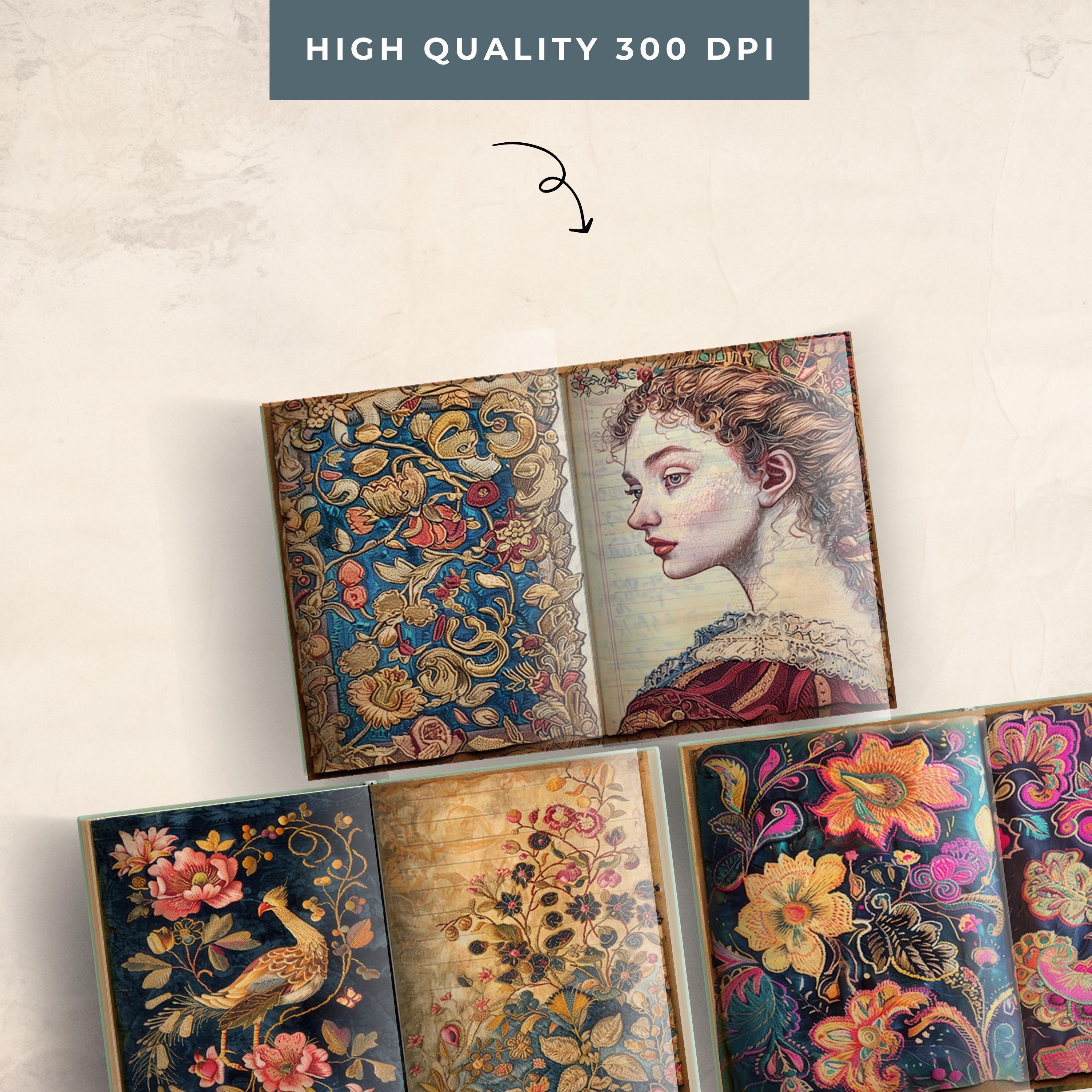 Vintage Embroidery Mini Books – Set of 4 | Vintage Textile-inspired ...