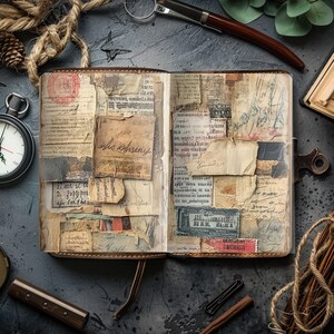 Altered Books Pages Junk Journal | Mixed Media Pages | Vintage Altered ...