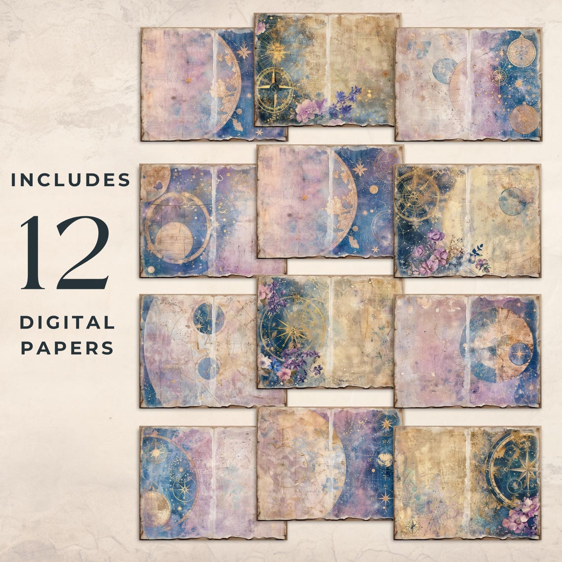 Celestial Junk Journal Printable Pages | Astronomy Journal | Space ...