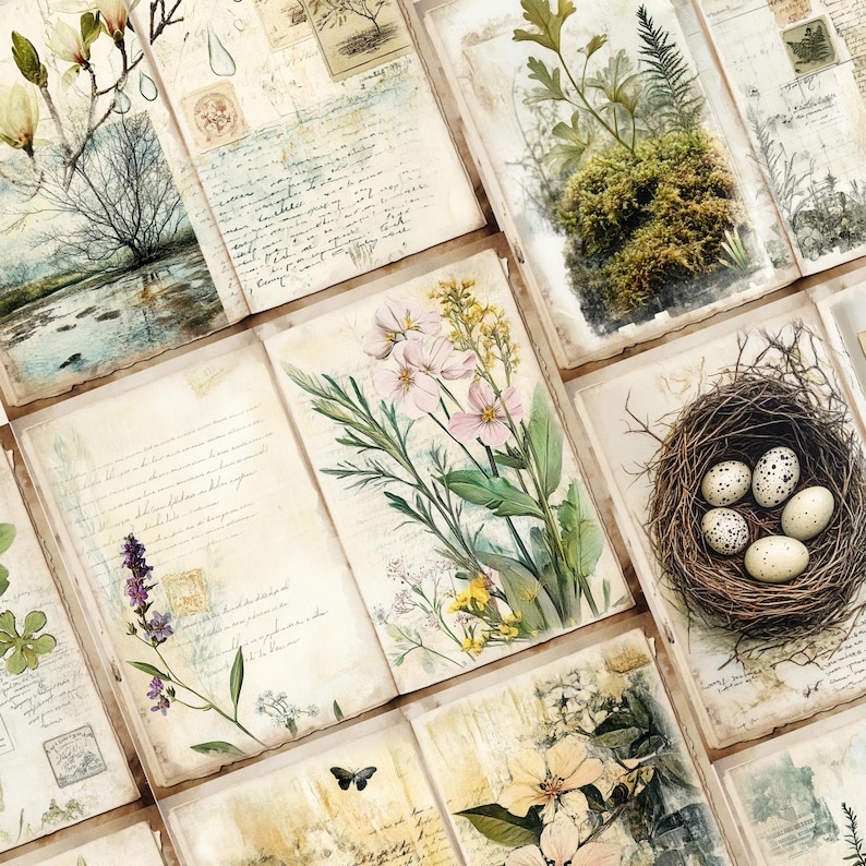 Spring Nature Journal Kit | Printable Junk Journal for Spring ...