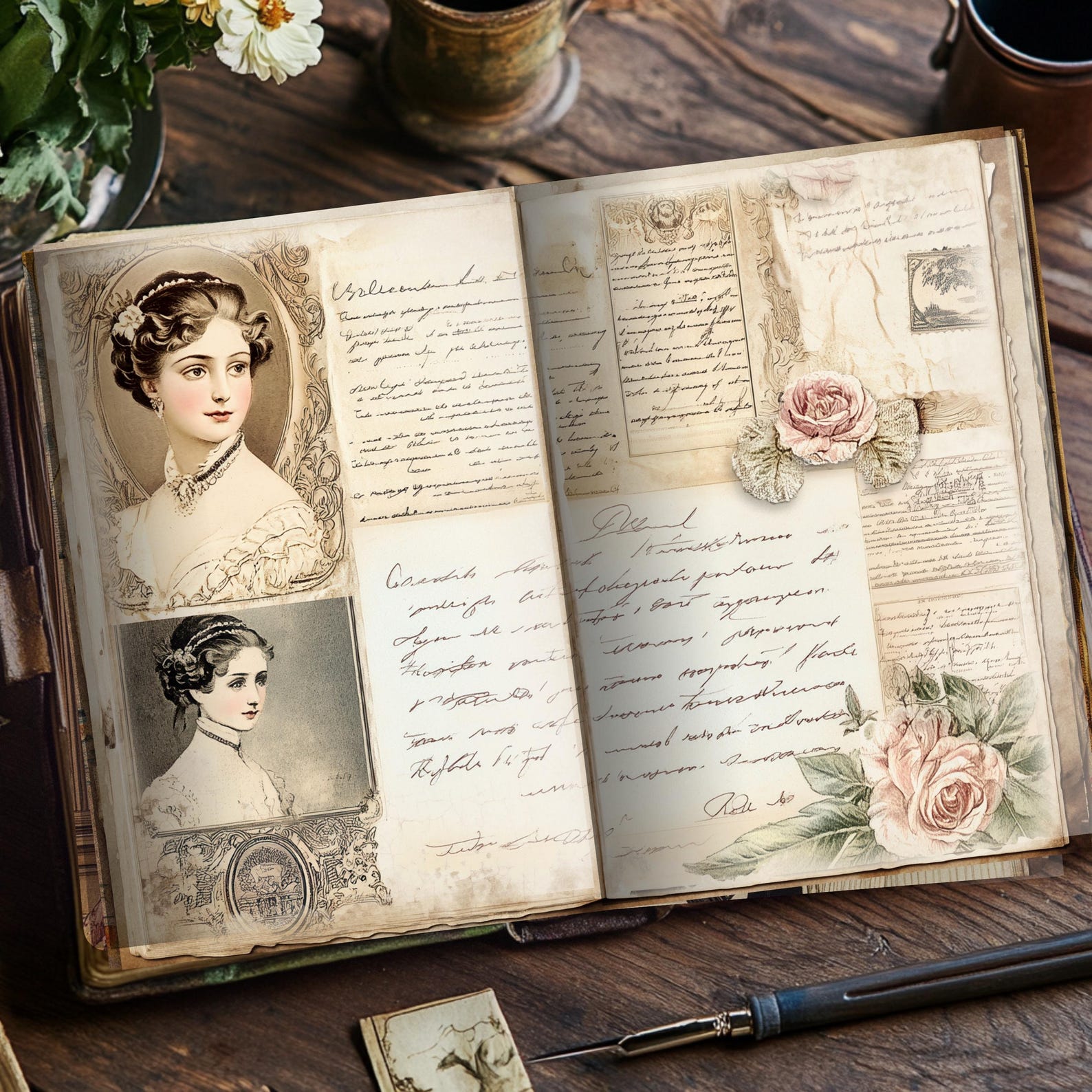Victorian Romantic Diary Junk Journal | Regency Romance Printable ...