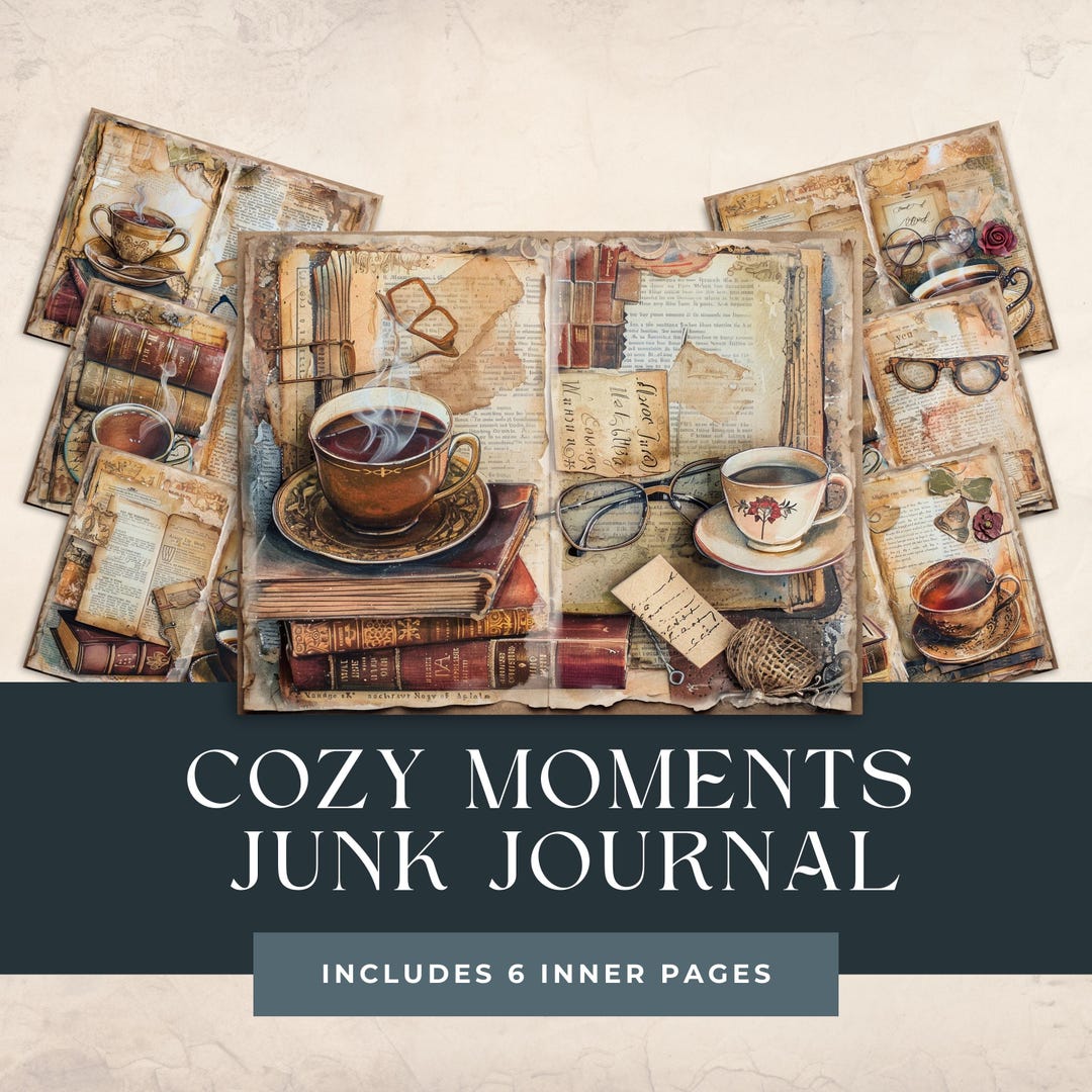 The Reader Junk Journal | Reading and Books Themed Scrapbook | Cozy ...