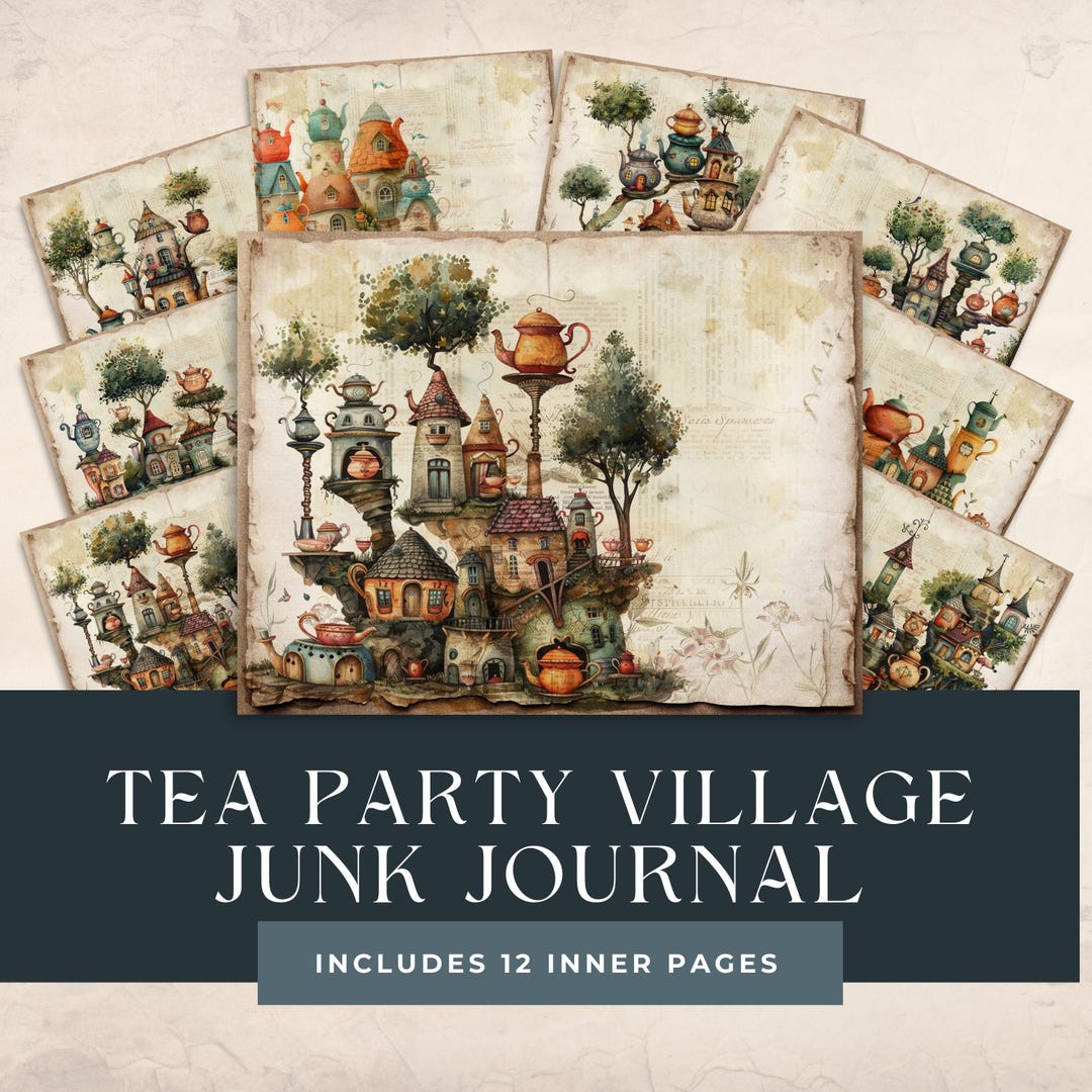 Tea Time Junk Journal | Printable Kit | Tea Party Digital Download ...